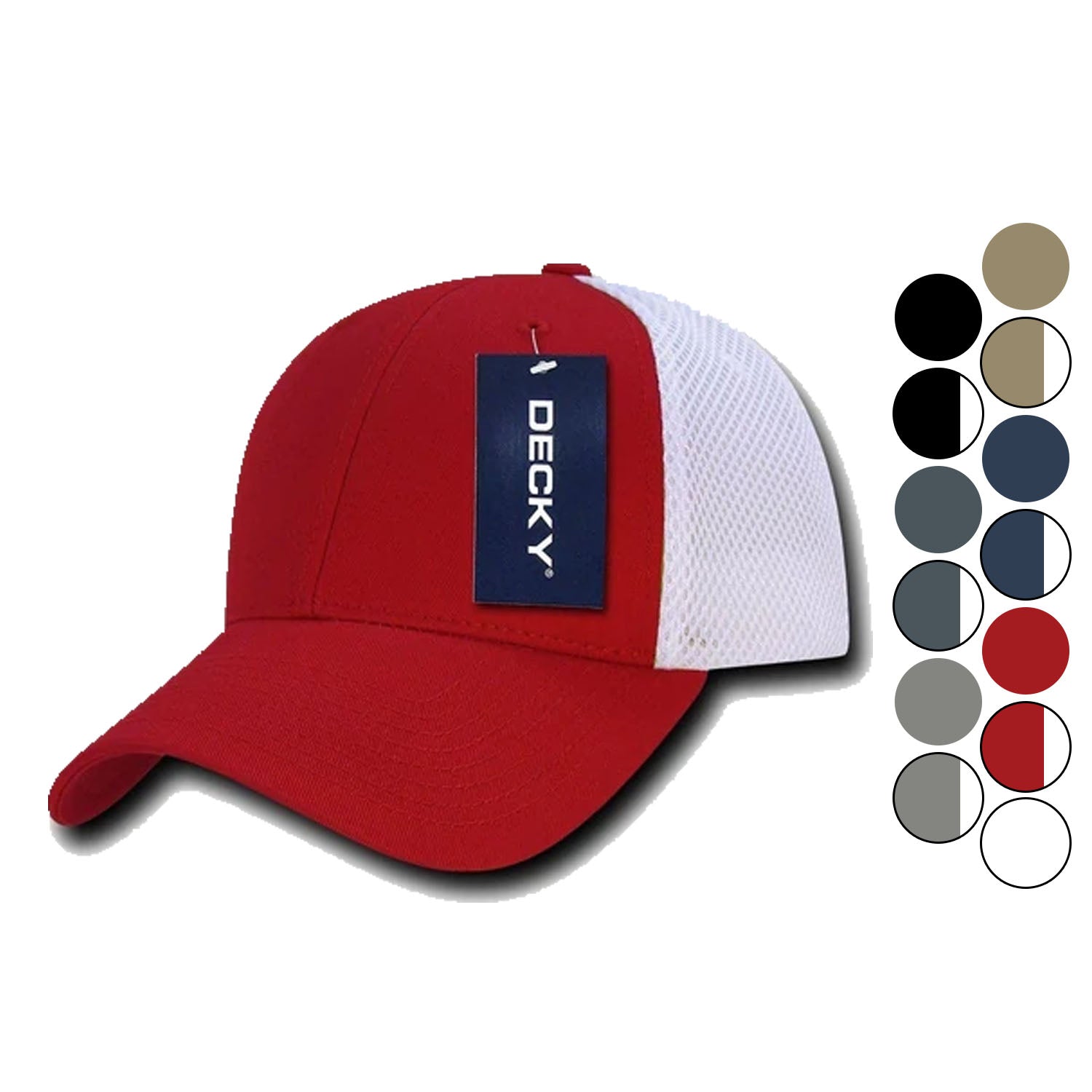 Decky Classic 6 Panel Low Crown Air Mesh Curved Bill Baseball Trucker