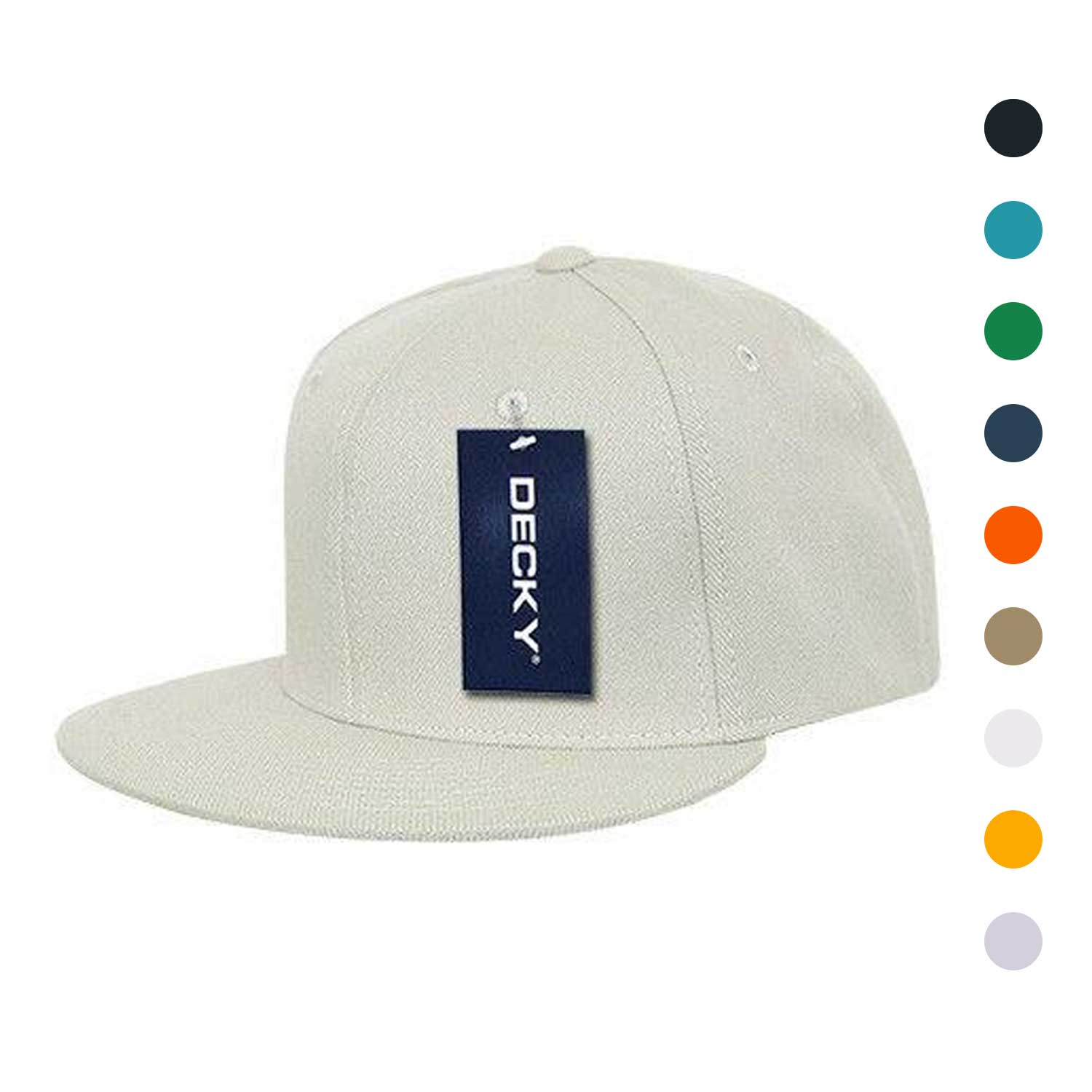 Decky Classic Retro Flat Bill Flex 6 Panel Fitted Baseball Caps Hats