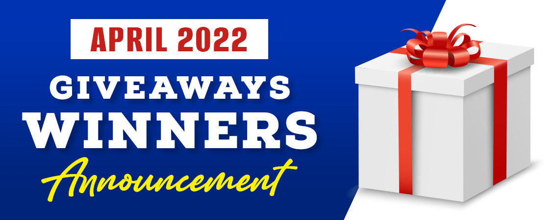 April 2022 Giveaway Winners 2022