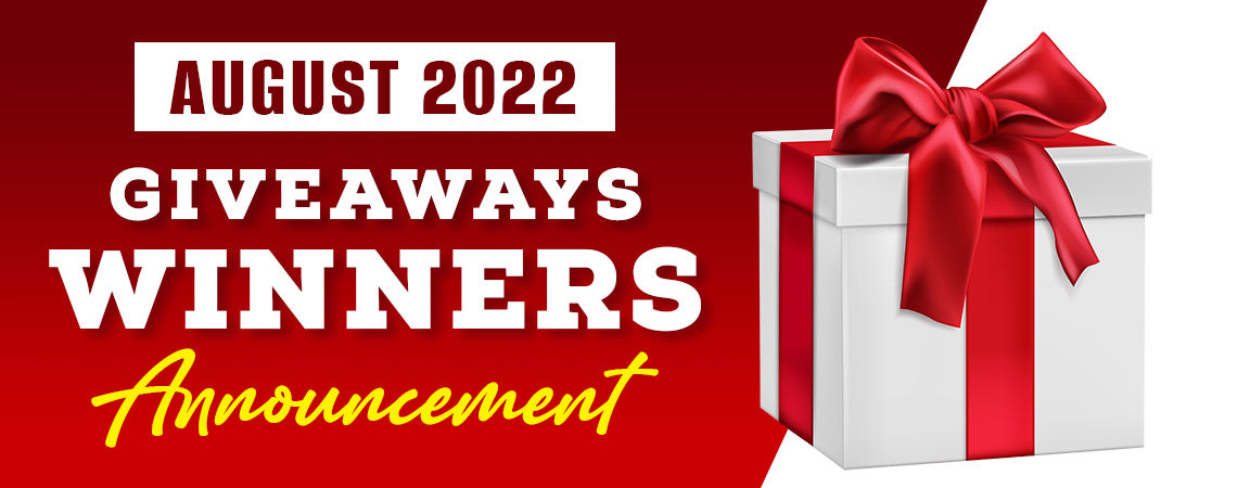 August 2022 Giveaway Winners 2022