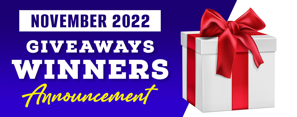 November 2022 Giveaway Winners 2022