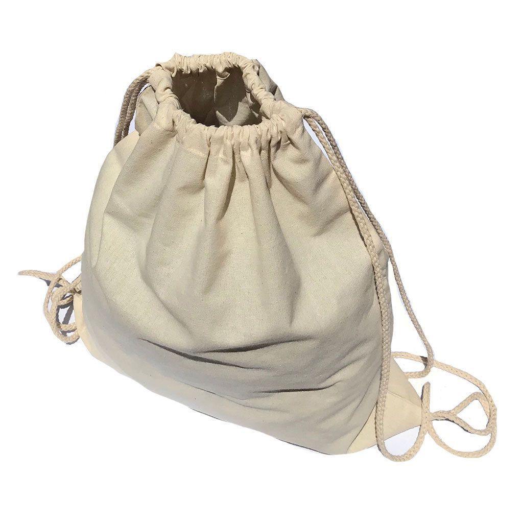 1 Dozen Cotton Natural Drawstring Sack Backpack Bag Tote Sports Wholes