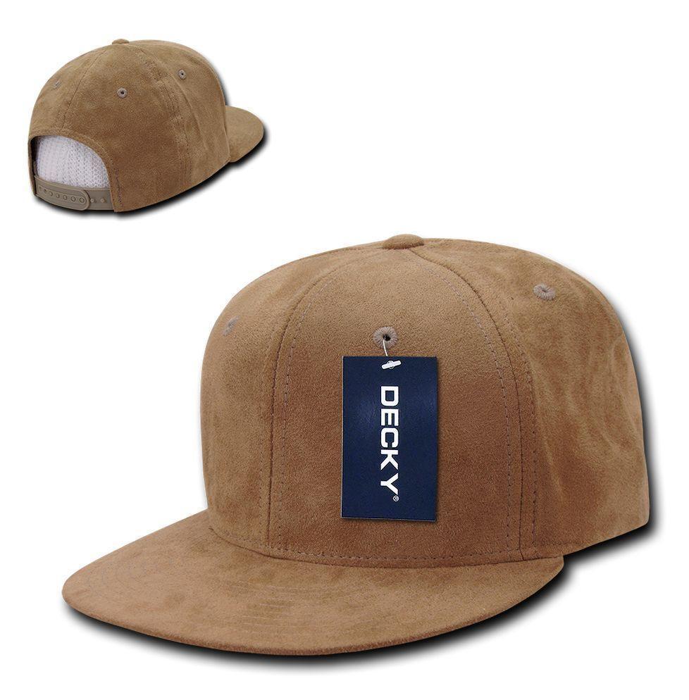 1 Dozen Decky Faux Suede Snapback Baseball 6 Panel Flat Bill Hats Caps