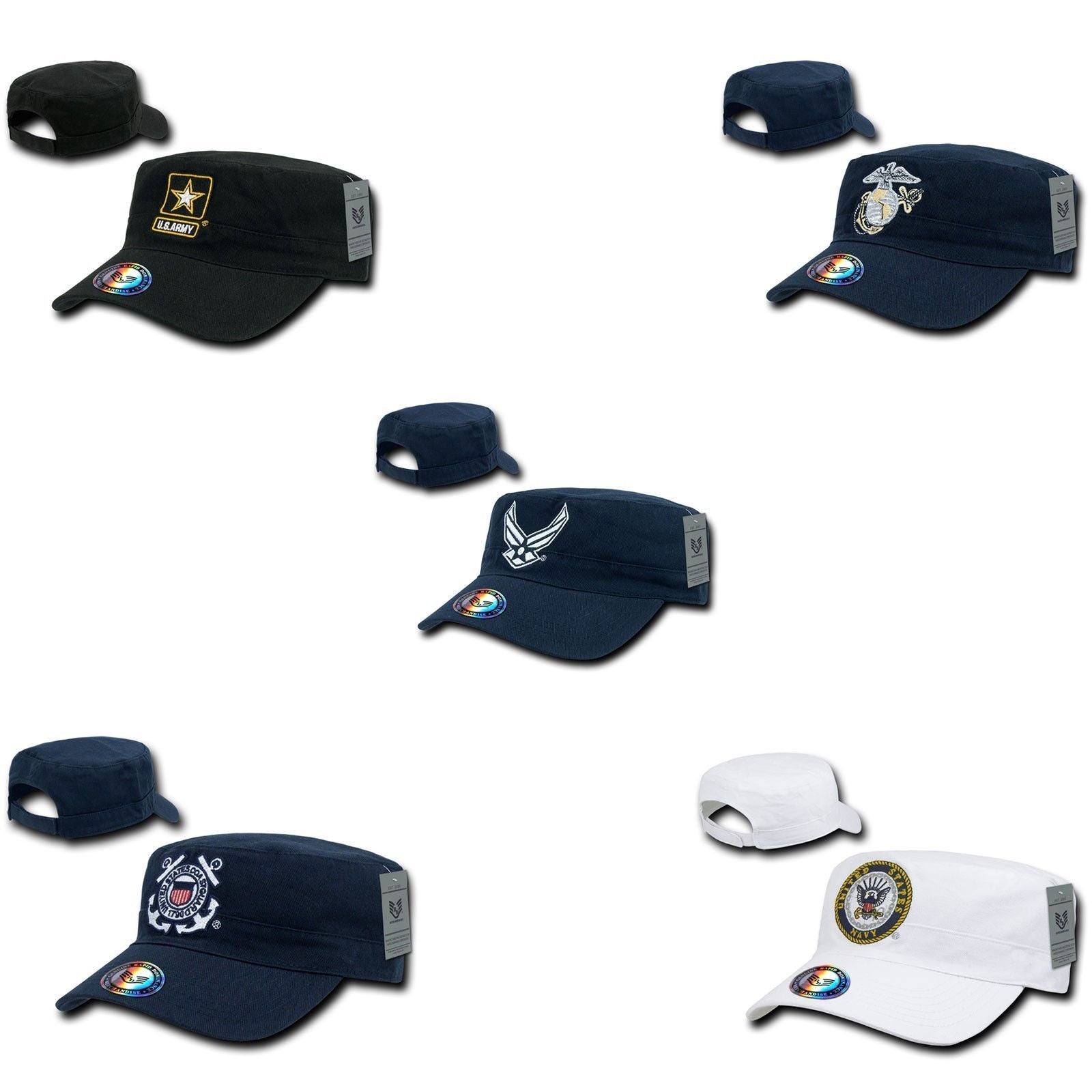 1 Dozen Military Air Force Army Cg Marines Navy Cotton Bdu Cadet Hats