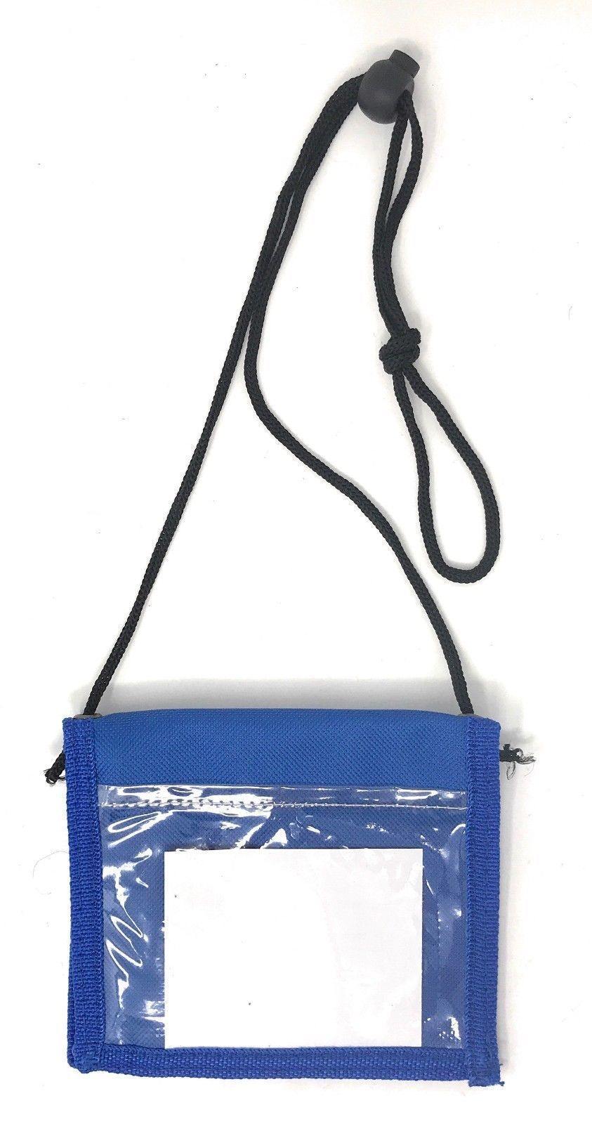 50 Lot Bi-Fold Foldable Neck Wallet Conference Badge Idholders Wholesa
