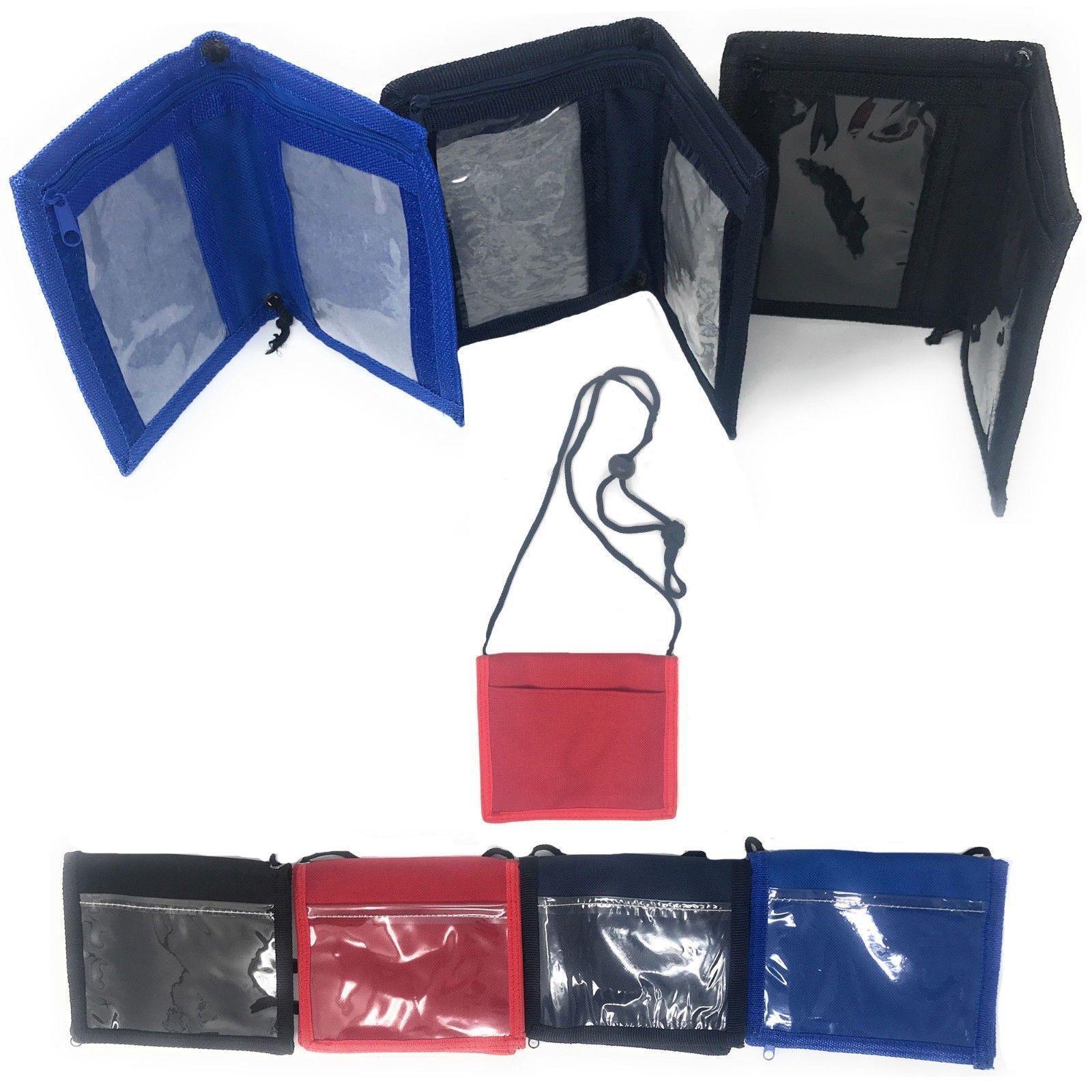 50 Lot Bi-Fold Foldable Neck Wallet Conference Badge Idholders Wholesa