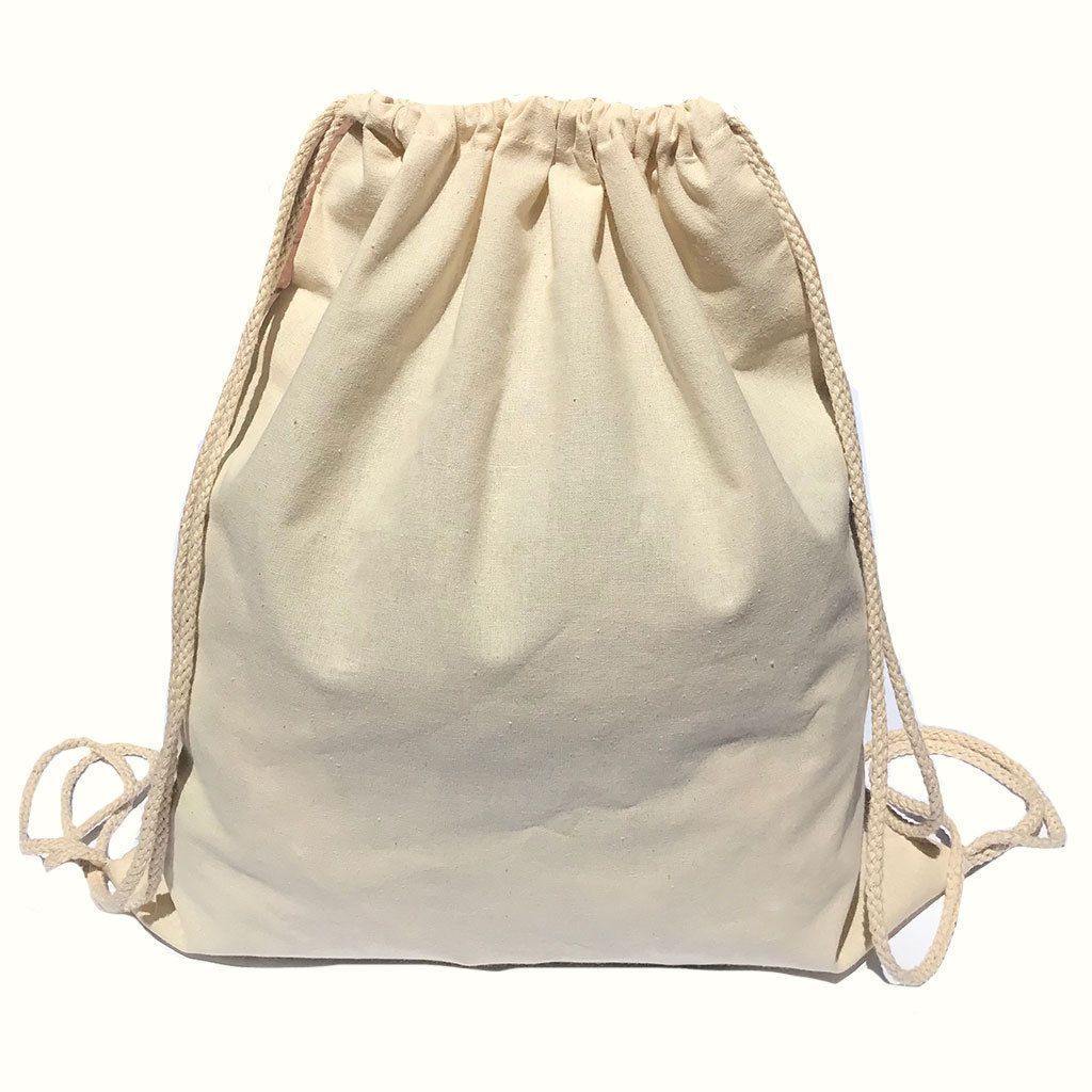 50 Lot Cotton Natural White Drawstring Backpack Tote Sack Bag Wholesal