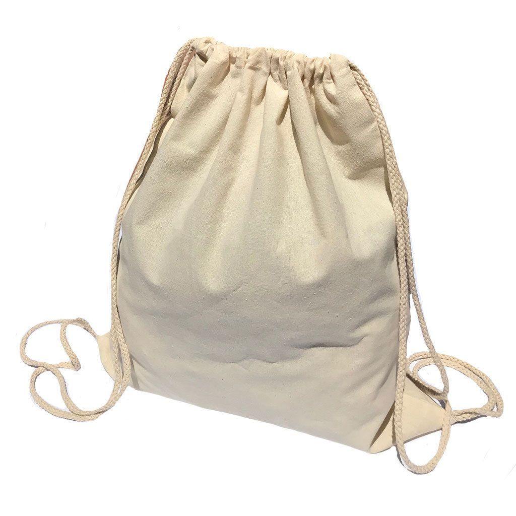 50 Lot Cotton Natural White Drawstring Backpack Tote Sack Bag Wholesal