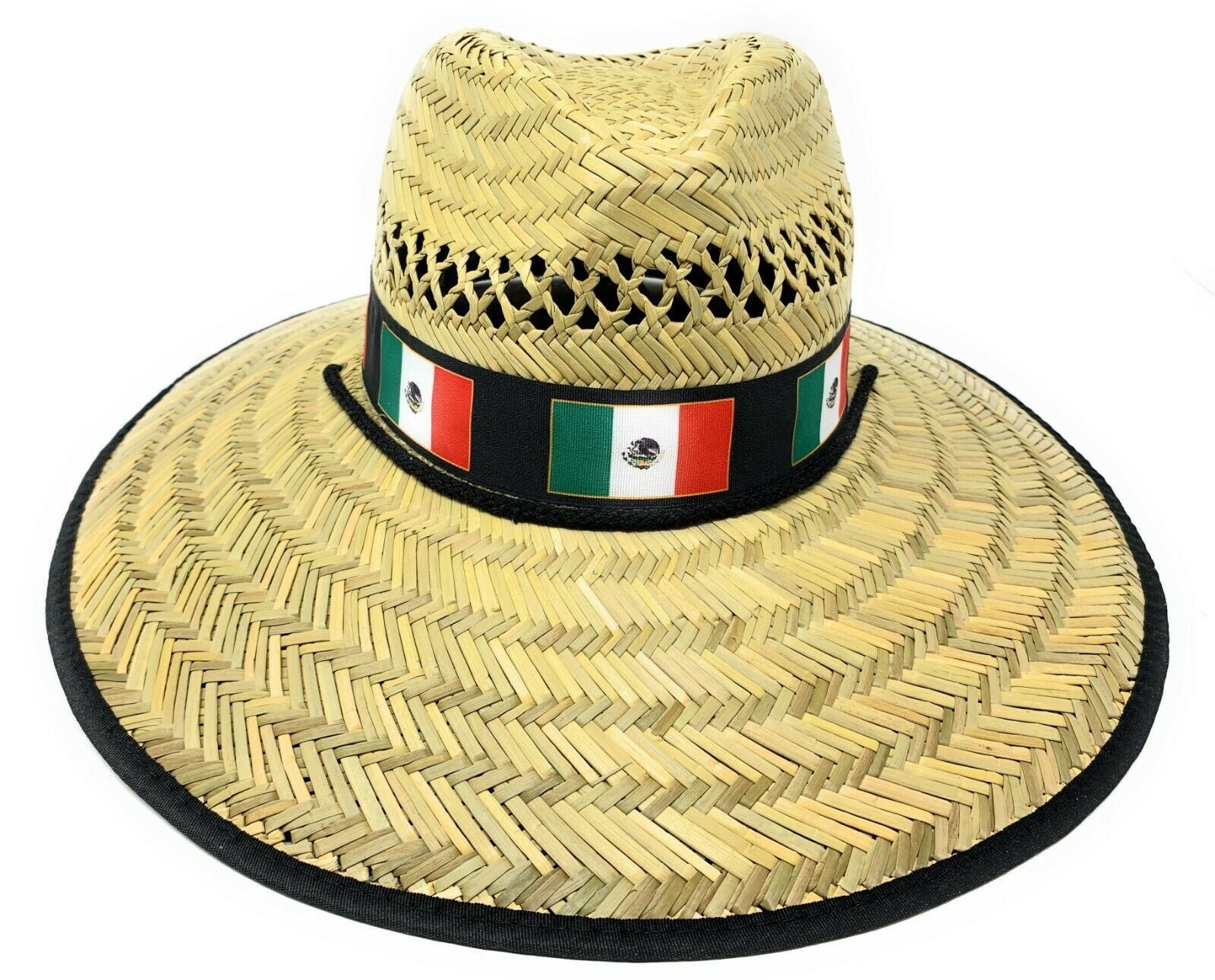 Stylish Straw Hats Caps Lifeguard Sombrero Postal Sun Beach Wide Brim