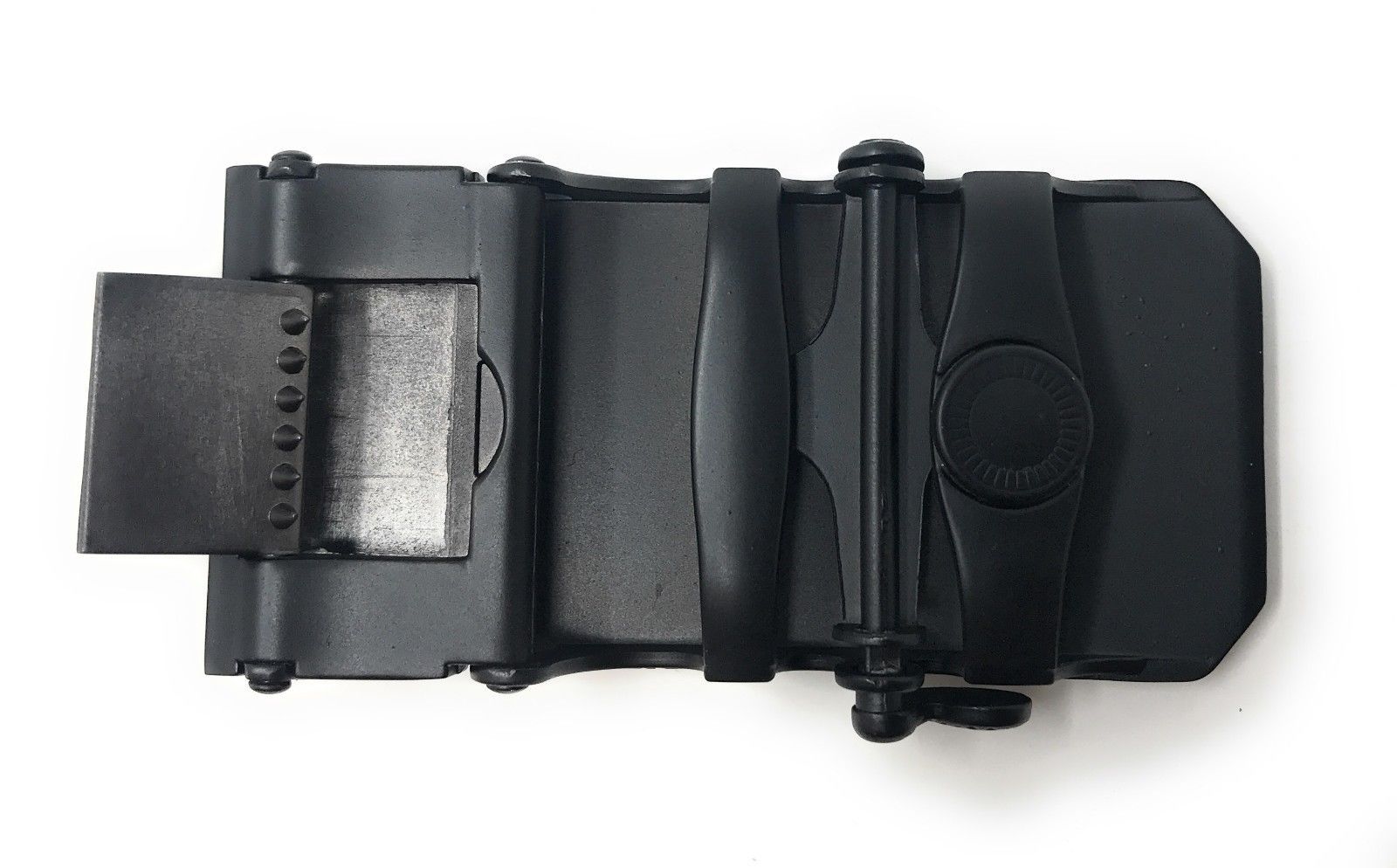 Leather Mens Ratchet Belt Sliding Adjustable Automatic Buckle Cut to S