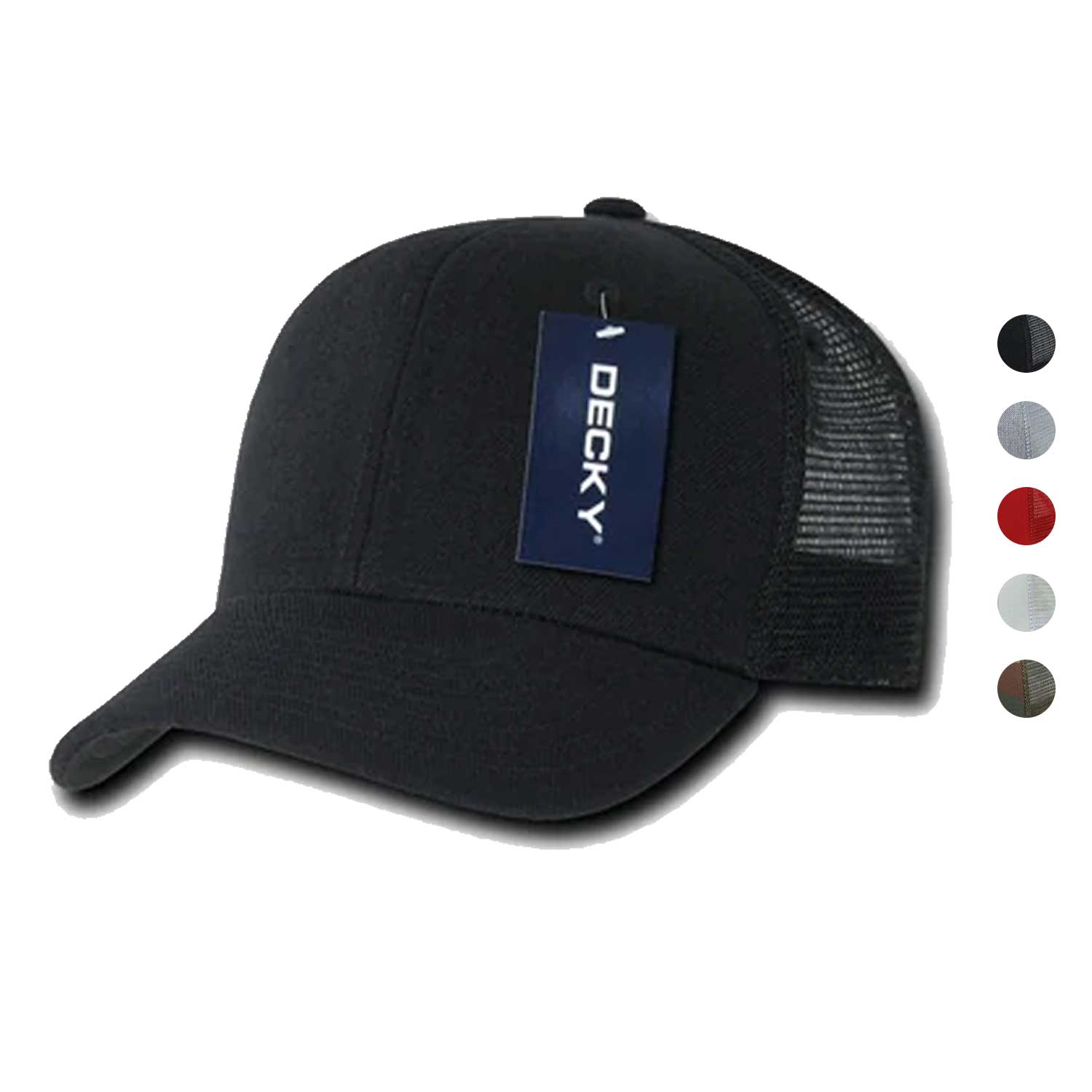 Decky Curved Bill Baseball 6 Panel Trucker Constructed Caps Hats Unise