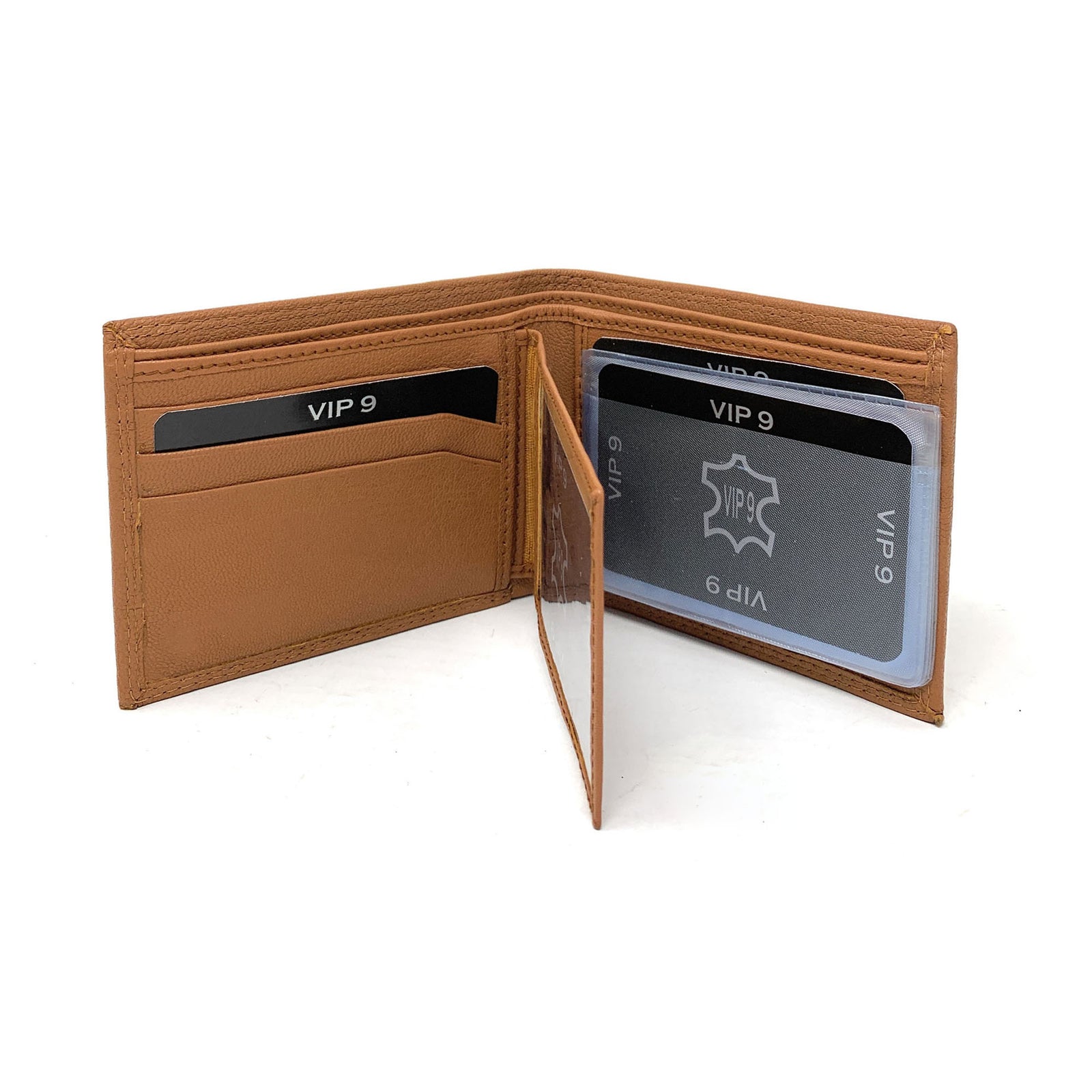 Empire Cove VIP Classic Genuine Leather Slim Bifold Wallets Side Flip