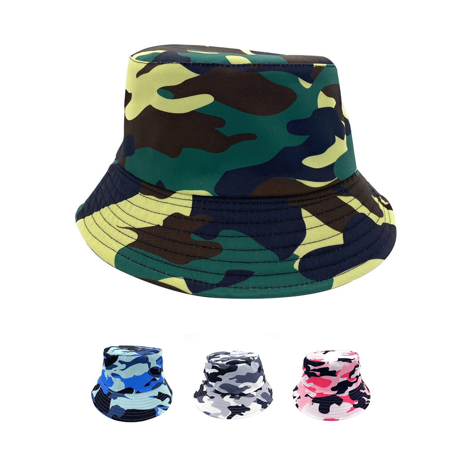 Empire Cove Camo Camouflage Print Bucket Hat Reversible Military Fishe