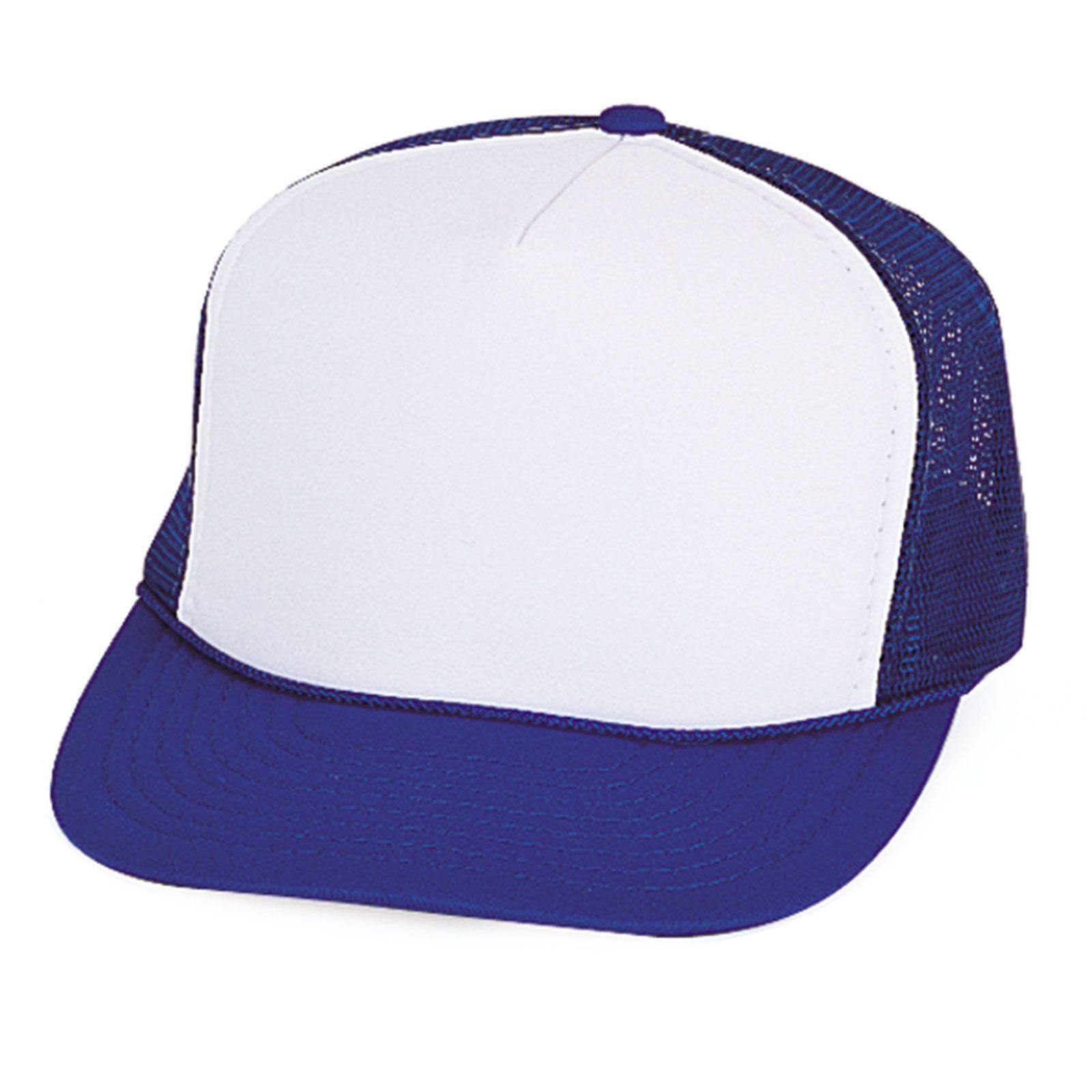 Classic Trucker Baseball Hats Caps Foam Mesh Blank Solid Two Tone Snap