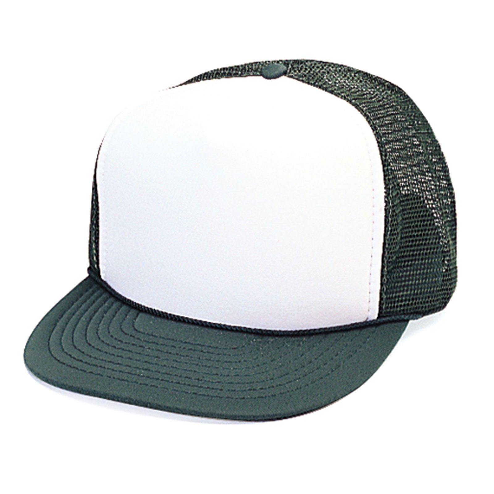 Classic Trucker Baseball Hats Caps Foam Mesh Blank Solid Two Tone Snap