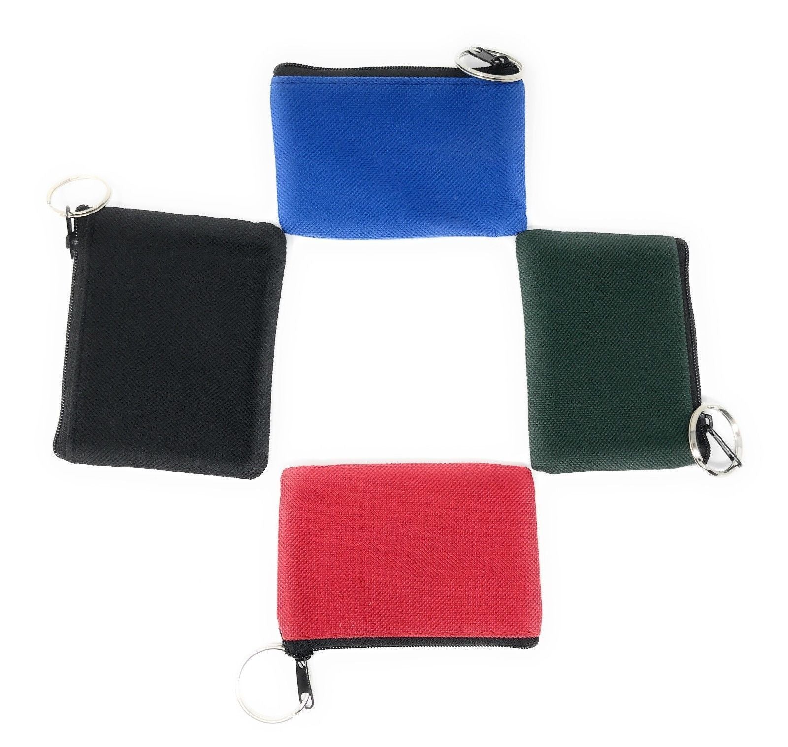Coin Pouch Wallet Change Holder Purse With Key Chains 4 Colors Id Hold