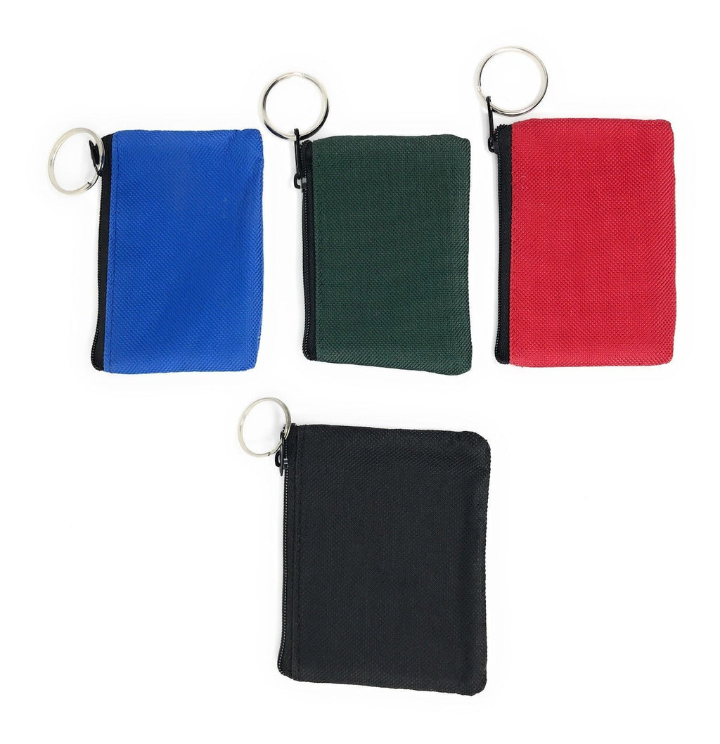 Coin Pouch Wallet Change Holder Purse With Key Chains 4 Colors Id Hold