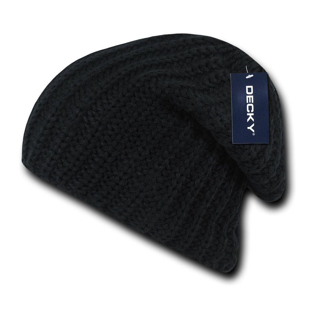 Decky Cable Knit Beanies Soft Loose Cozy Stylish Slouch Light Hats Cap