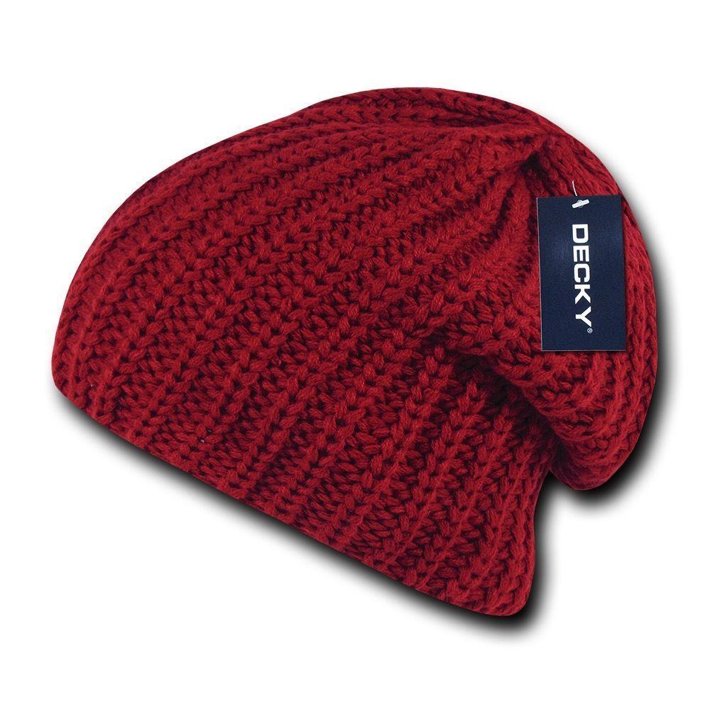 Decky Cable Knit Beanies Soft Loose Cozy Stylish Slouch Light Hats Cap