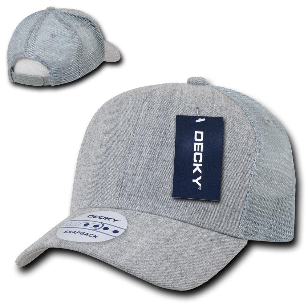 Decky Curved Bill Baseball 6 Panel Trucker Constructed Caps Hats Unise