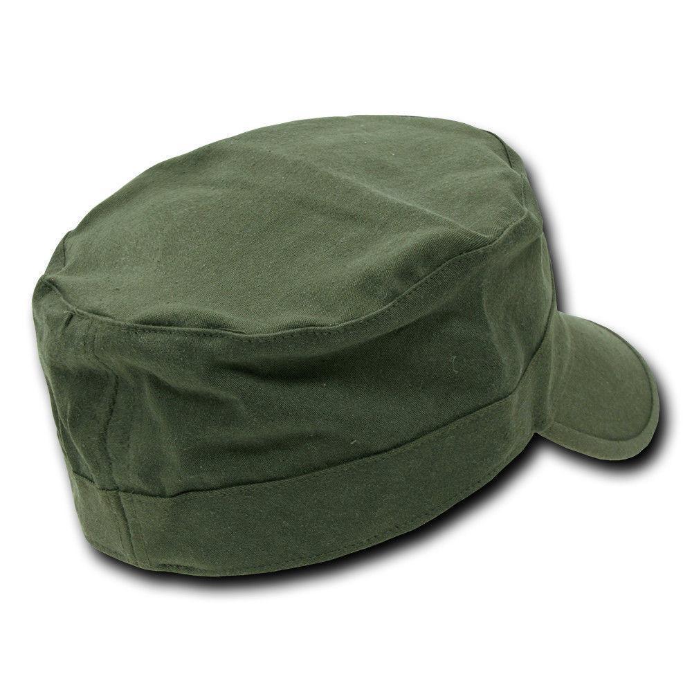 Decky Flex Cadet Flat Top Cotton Military Army Blank Caps Hats