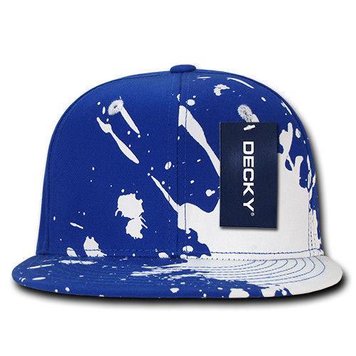 Decky Paint Splat Snapback Baseball 6 Panel 100% Cotton Structured Cap
