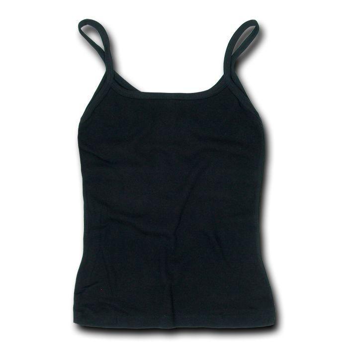 Decky Women'S Cotton Jersey Rib Spaghetti Strap T-Shirt Camisole Tanks