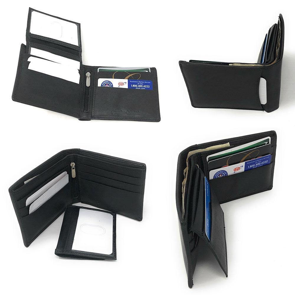 Casaba Men's Gift Set Box Baseball Dad Cap Leather Wallet Sunglasses