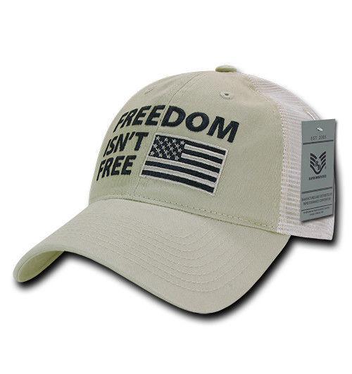 Freedom Is Not Free Patriotic USA Flag Trucker Cotton Baseball Caps Ha