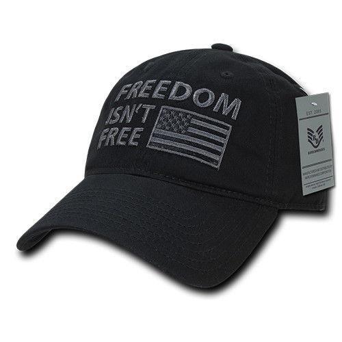 Freedom Isn't Free USA American Flag Washed Cotton Polo Baseball Dad C