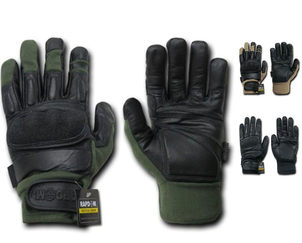 Kevlar / Leather Tactical Hard Knuckle Combat Patrol Gloves
