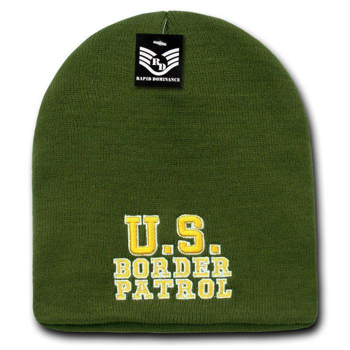 Police Fire Dept Security Border Patrol Sheriff Short Beanies Knit Cap