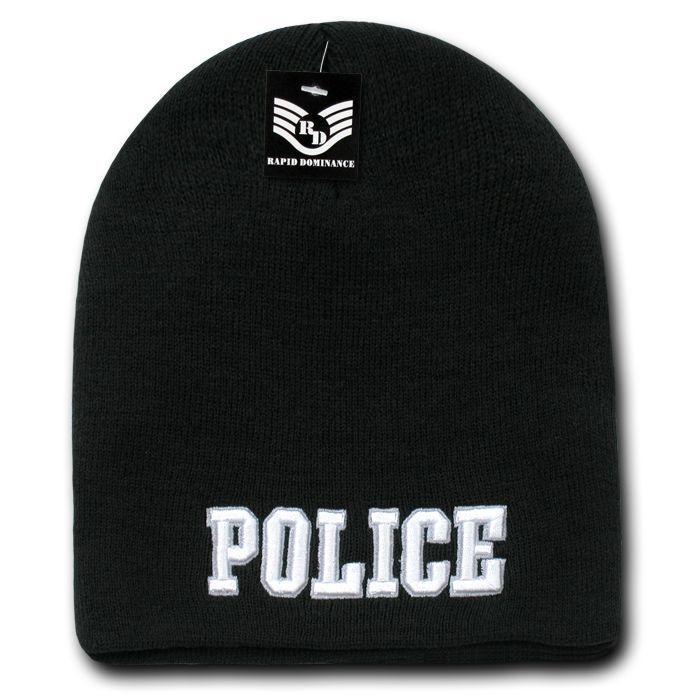 Police Fire Dept Security Border Patrol Sheriff Short Beanies Knit Cap