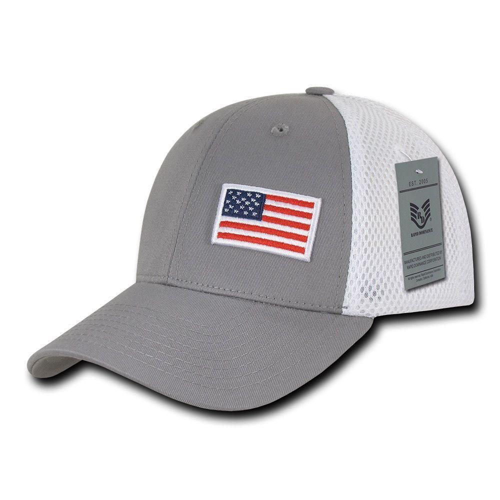 Rapid Aero Foam Flex USA Flag Military Mesh Baseball Cotton Caps Hats