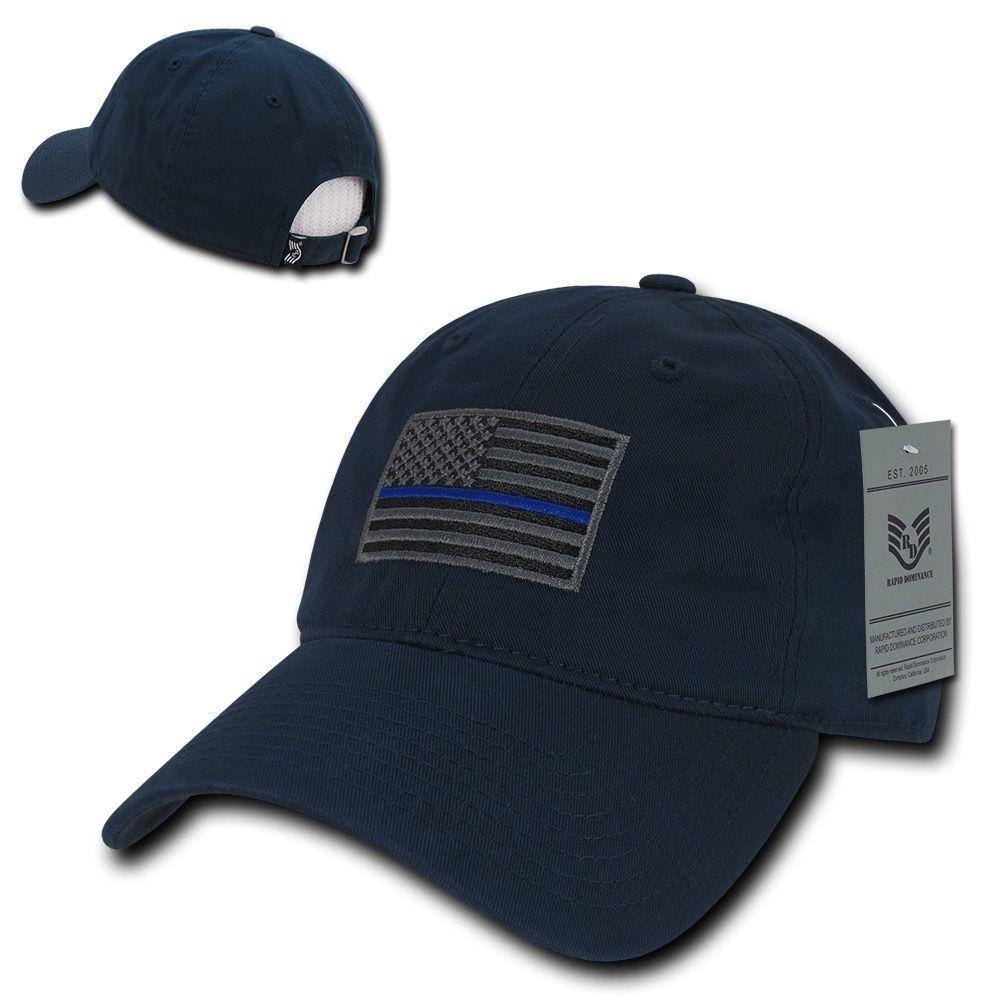Rapid Dominance Cotton Polo Police Thin Blue Line US Flag Baseball Dad