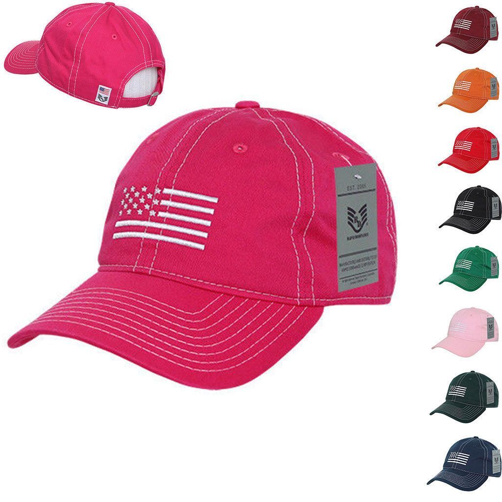 Rapid Dominance USA Flag Embroidered Patriotic Relaxed Baseball Caps H