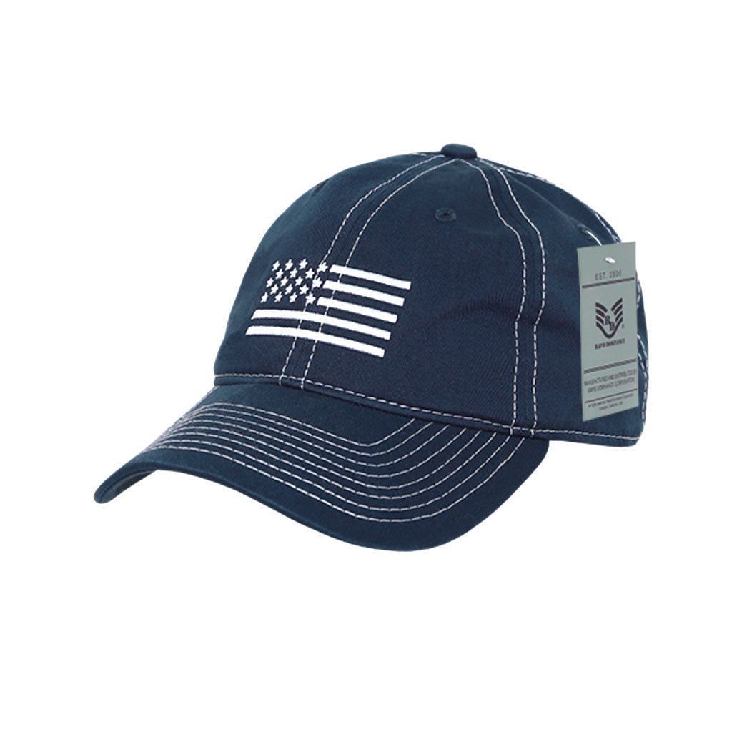 Rapid Dominance USA Flag Embroidered Patriotic Relaxed Baseball Caps H