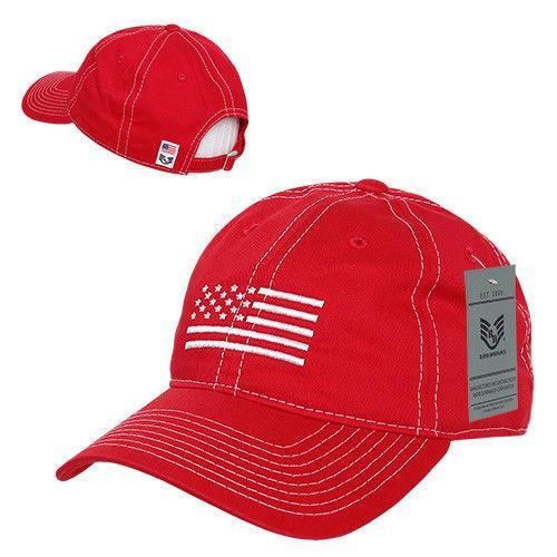Rapid Dominance USA Flag Embroidered Patriotic Relaxed Baseball Caps H
