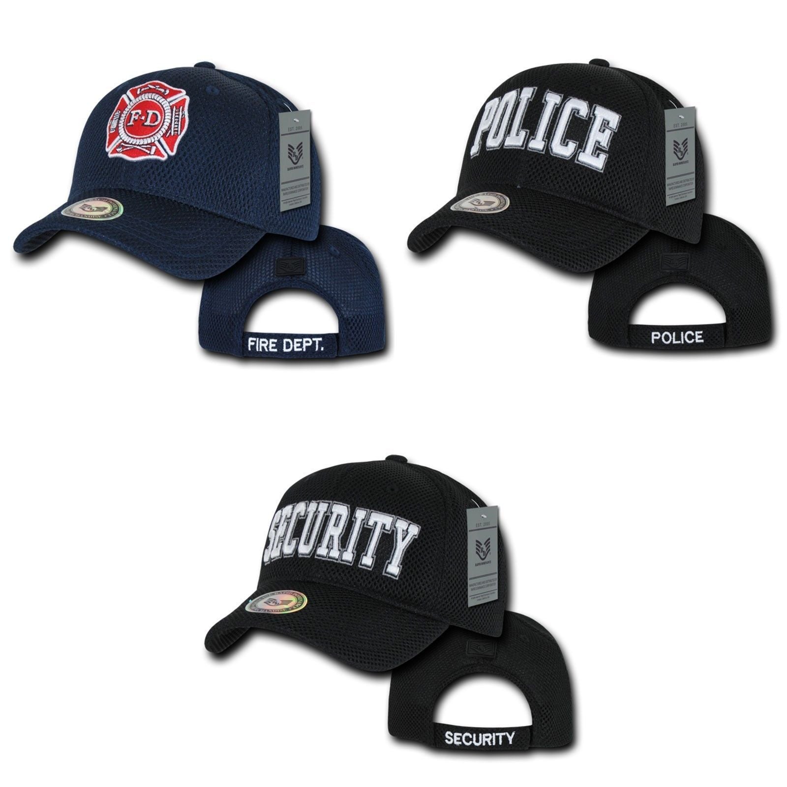 Rapid Fire Department Police Security Air Mesh Baseball Caps Hats