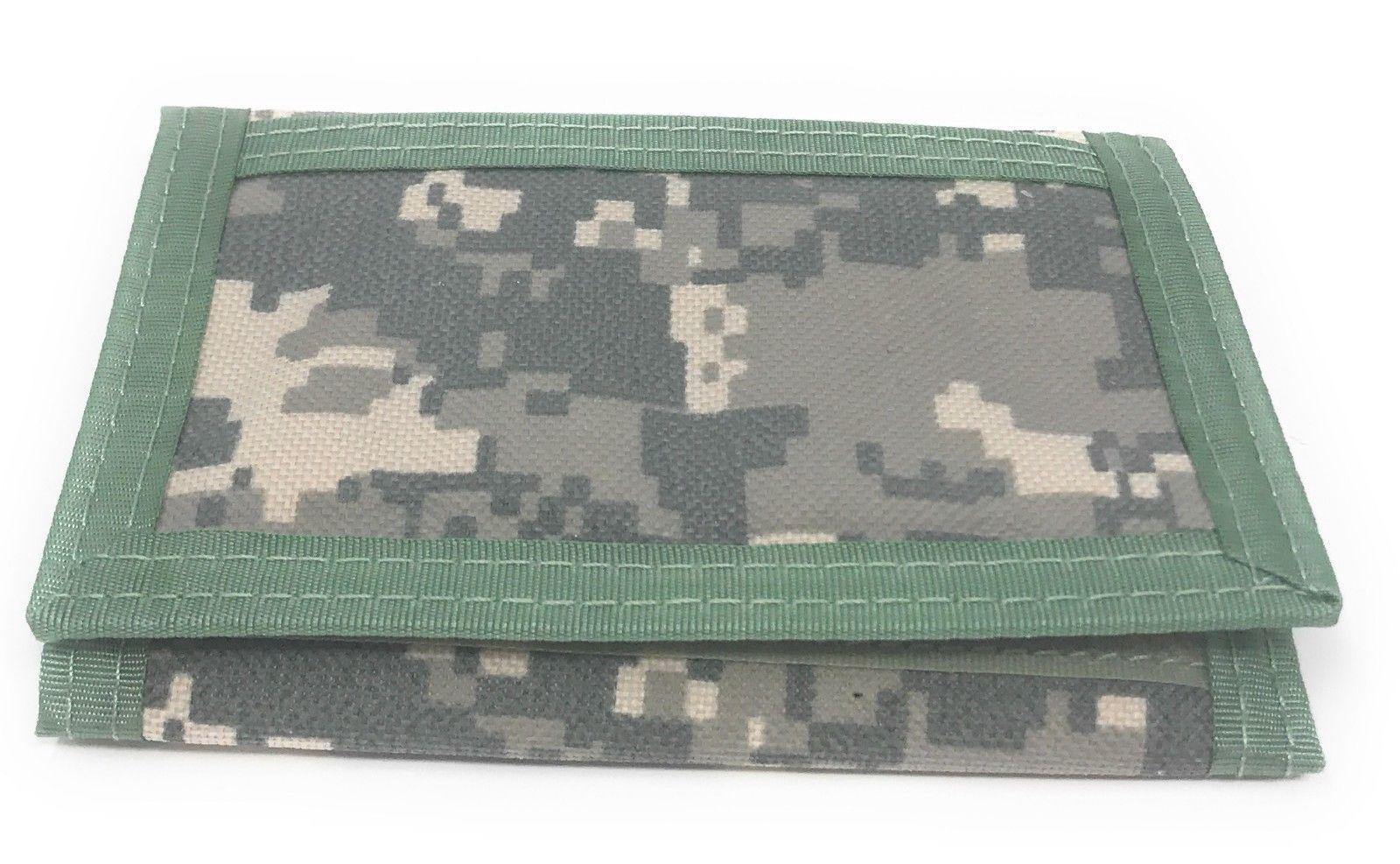 Trifold Mens Wallet Digital ACU Gray Camouflage Army Military Clear ID