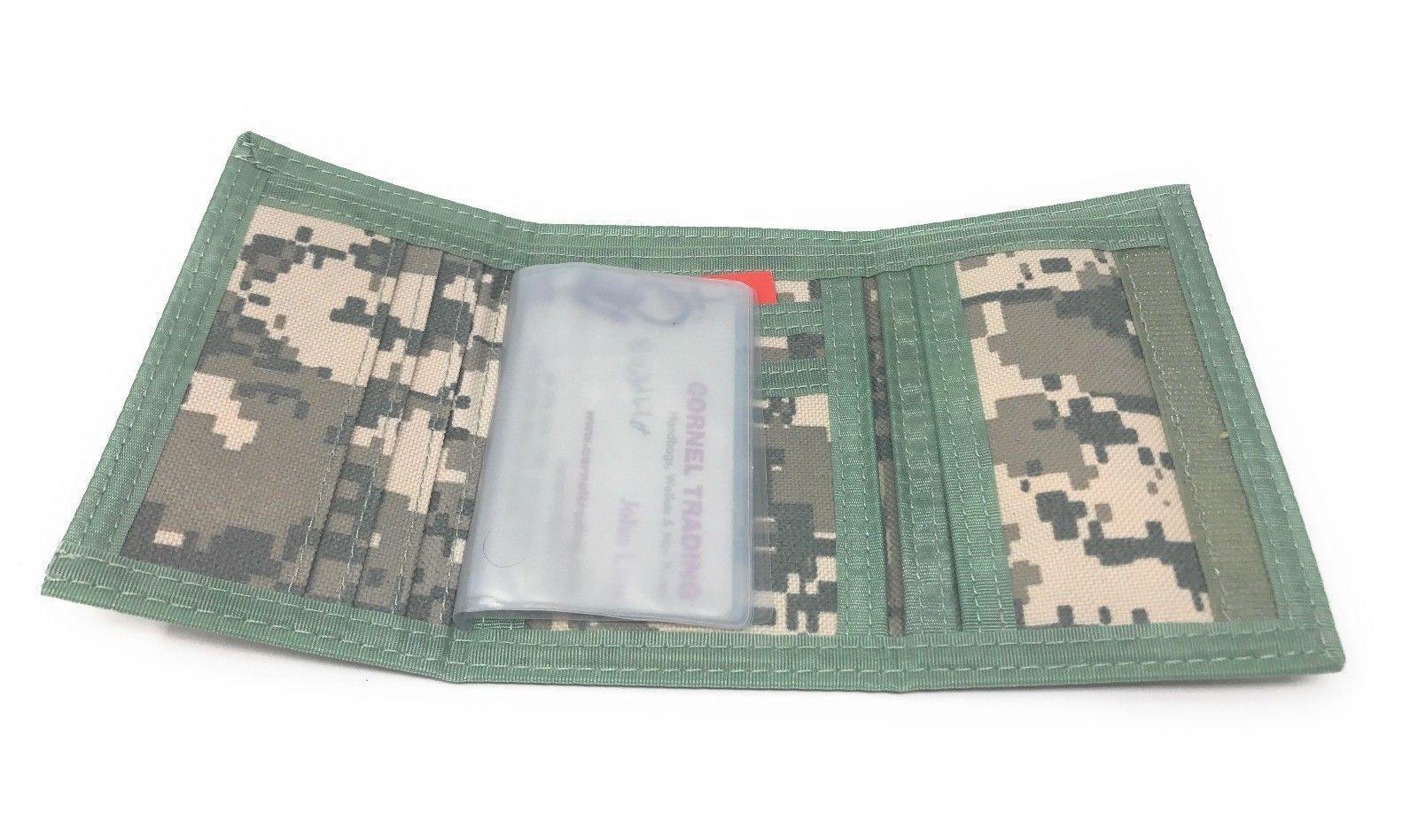 Trifold Mens Wallet Digital ACU Gray Camouflage Army Military Clear ID