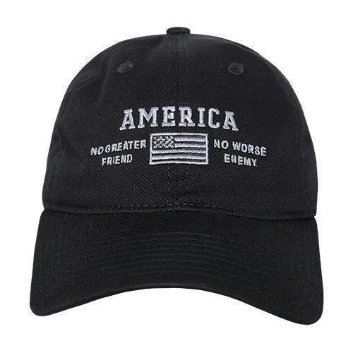 United States Of America No Greater Friend Enemy US Flag Baseball Dad