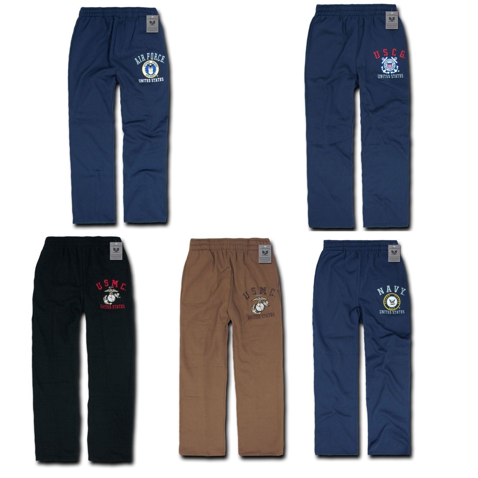 US Military Air Force Marines Navy Fleece Sweatpant Sweat Pants Joggin