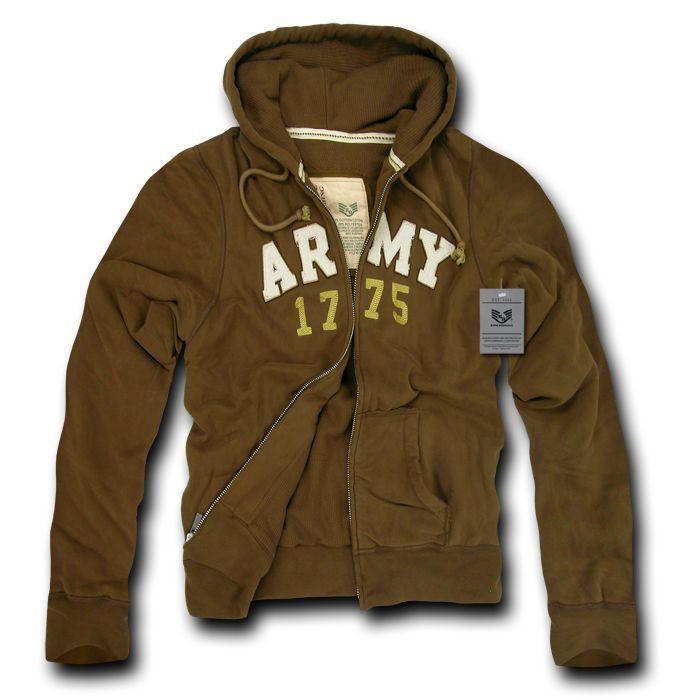 US Military Navy Air Force Army Marines Waffle Lined Fleece Hoodie Swe