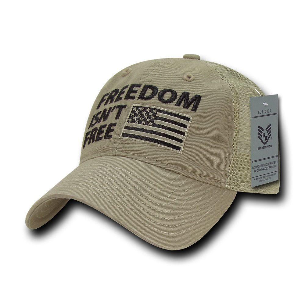 USA Flag Freedom United Patriotic Military Relaxed Fit Trucker Basebal