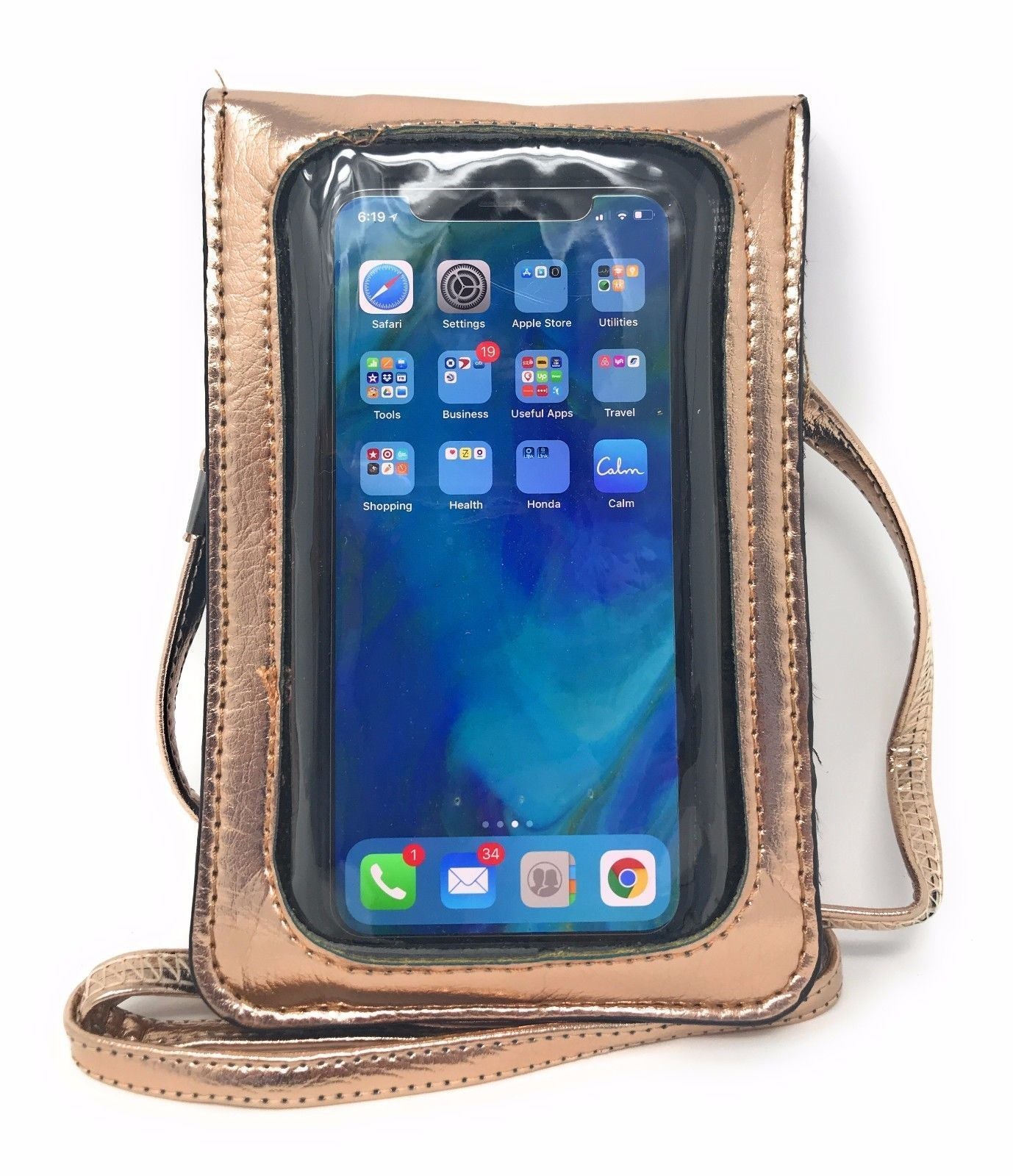 Women'S Crossbody Phone Purse Clear Touchscreen Window Wallet Pouch Ca
