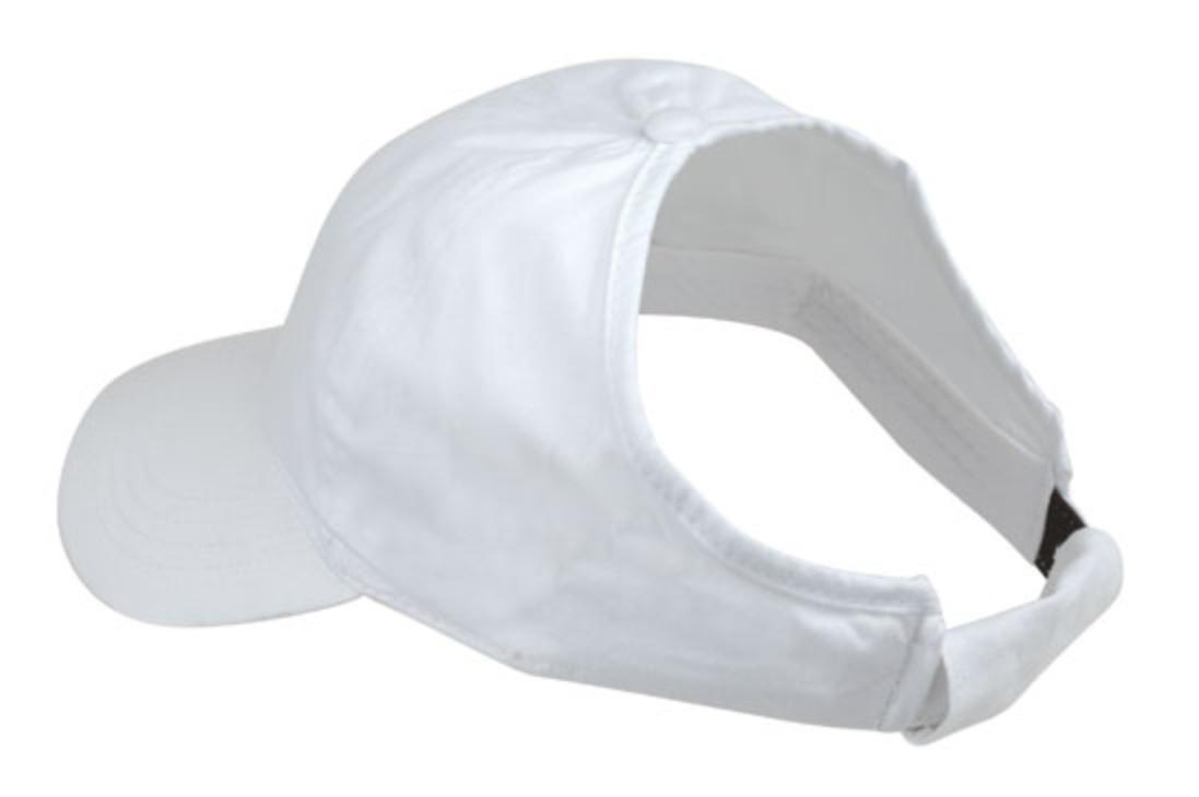 100% Cotton Ponytail Visor Baseball Caps Hats Flex Elastic Closure Wom