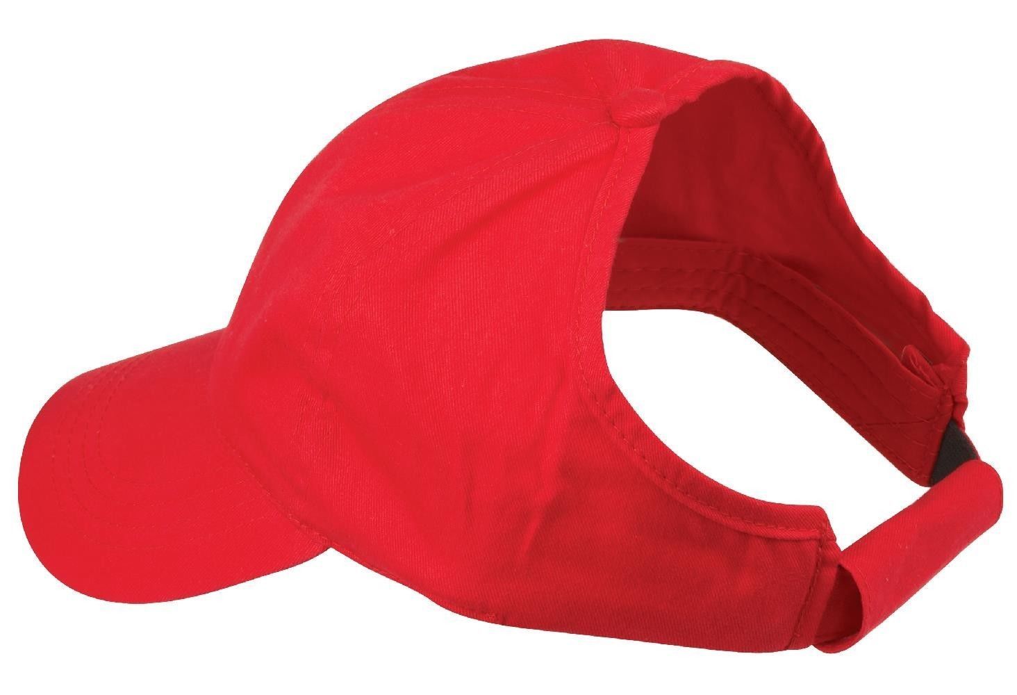 100% Cotton Ponytail Visor Baseball Caps Hats Flex Elastic Closure Wom