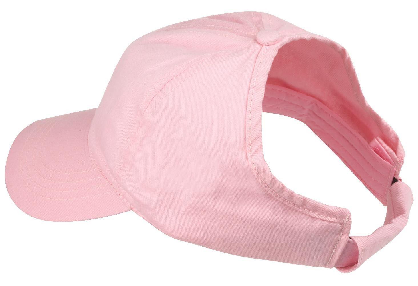 100% Cotton Ponytail Visor Baseball Caps Hats Flex Elastic Closure Wom